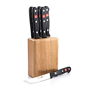 Wusthof Gourmet 7-Piece Steak-Knife Set with Wooden Block