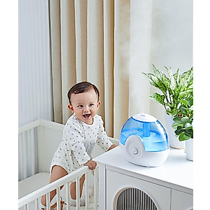raydrop Cool Mist 2.2L Humidifiers for Bedroom, 28dB Whisper-Quiet Ultrasonic Humidifier, Easy to Clean Home Humidifier, Auto Shut-Off, 30H Work Time, Night Light (Blue)