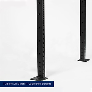 Titan Fitness T-3 Series Space Saving Rack 91 in. Tall 18 in. Deep Wall Mount