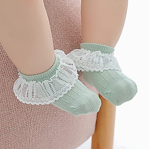 QandSweet Newborn Girls' Socks Baby Ankle Sock for Infant and Toddlers (0-6 Months)