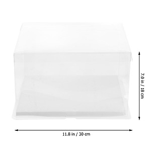 Cabilock 1pc Containers with Lids Cake Holder with Lid Candy Containers Disposable Cake Wedding Cake Stand Portable Pastry Container Cupcake Container Baby Tool Belt Fully Transparent