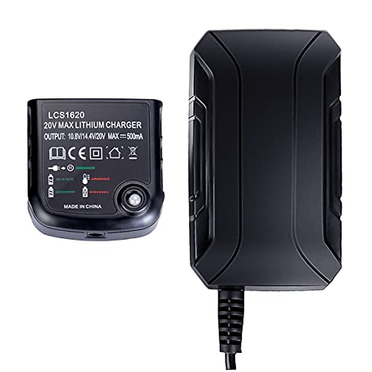 20 Volt LithiumIon Battery Charger LCS1620 for Black & Decker for Porter Cable for STANLEYBattery 14.4V 18V 20 Volt Batteries LBXR20 LBXR20-OPE LB20 LBX20 LBXR16 US Plug laipuduo