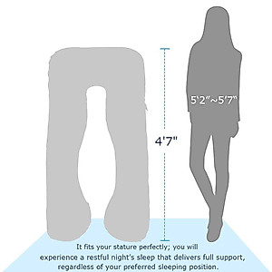 AngQi Pregnancy Pillows Cooling for Sleeping - Maternity Body Pillow for Pregnant Women - with Cool Jersey Cover