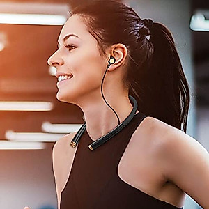 Bluetooth Sports Wireless High-Power Neck-Mounted Earphones - Built-in Mic & Sweat Resistant Headset Bluetooth 5.0 Wireless Headset - Built-in Noise Cancelling Microphone for