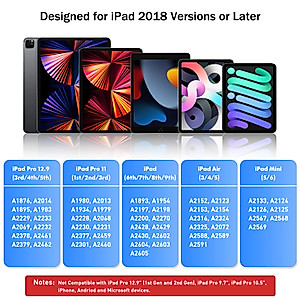 Cisteen Stylus Pen for iPad with Led Indicators, Tilt Sensor Palm Rejection Active Pencil for (2018-2022) Apple iPad 10/9/8/7/6th Gen, iPad Pro 12.9&11", iPad Air 5th/4th/3rd Gen, iPad Mini 6/5