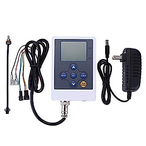 DIGITEN LCD Display Water Flow Control Meter Liquid Quantitative Controller + G1" Water Flow Hall Effect Sensor Flow Meter Flowmeter Counter 1-60L/min + DC 12V Power Adapter