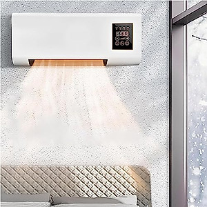 VKEKIEO Small Air Conditioners Fan Wall Mounted Mini Cooling and Heating Air Conditioner fan Remote Control Portable Cooler Fan and Heater Combo Home Bathroom Bedroom Office Room Light White