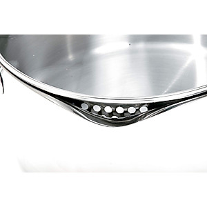 Norpro KRONA 5 Quart Vented Pot with Straining Lid, Stainless Steel,645,Silver