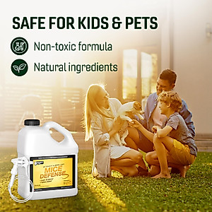 Exterminator’s Choice Mice Repellent Spray - 1 Gallon - Rodent Defense Spray for Lawns, Gardens, Attics, and Garages - Non-Toxic Deterrent - Repels Mice and Rats - Safe for Kids and Pets