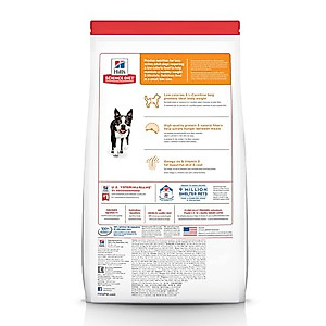 Hill's Science Diet Light , Adult 1-6, Weight Management Support, Small Kibble, Dry Dog Food, Chicken & Barley, 15 lb Bag