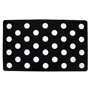 Petmate Black White Dot Plastic Food Mat