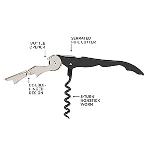 True Truetap Black on Preloaded Clip Strip Double Hinged Corkscrews