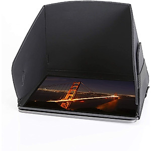 Surf To Summit Collapsible Molded iPad Sun Shade and Privacy Hood Compatible with iPad 10.2 Inch Sun Shade and Privacy Hood Case Travel Cover Protector Monitor Hood Made in USA, SSPRO11, Black