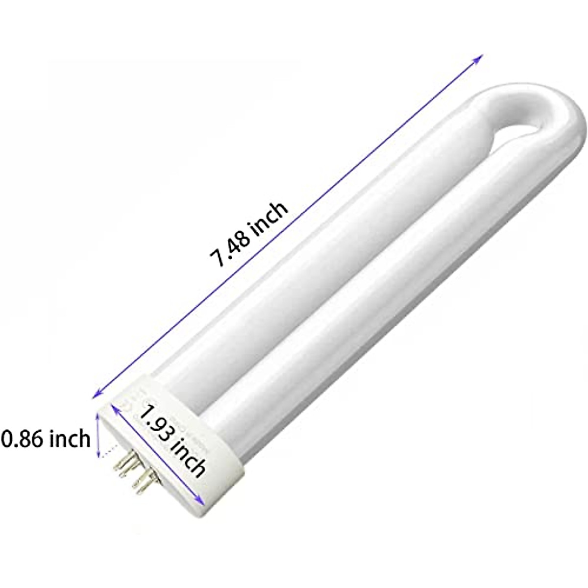 Endbug 15W Replacement Bulb for Bug Zapper, 4-Pin Base U-Shaped Twin Tube Bulb