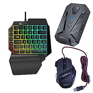 Zeafree 3 in 1 Gaming Keyboard Mouse Converter Combo for Smartphone PC PUBG Mobile Game Accessories