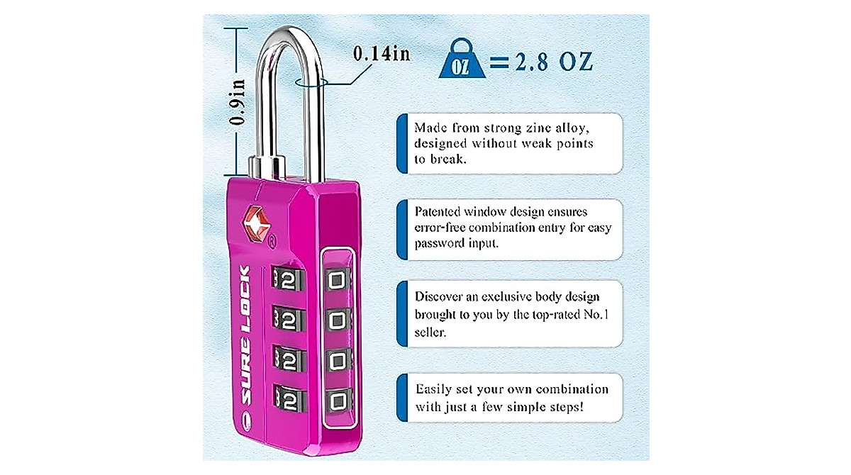 Secure Your Travel & More with TSA Approved Locks - Easy Read Dials