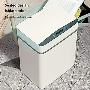 WPYYI 12L Smart Trash Can Induction Type Household Children's Living Room with Lid High-end Simple Retro Toilet Electric Waste