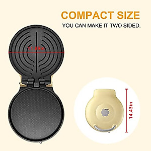 Bear Electric Griddle, 11.8'' Smokeless Indoor Grill with Nonstick Baking Frying Pan, Adjustable Temperature Control, 1500W Electric Skillet for Breakfast Lunch Dinner Snacks, Panini Crepe Pizza Maker