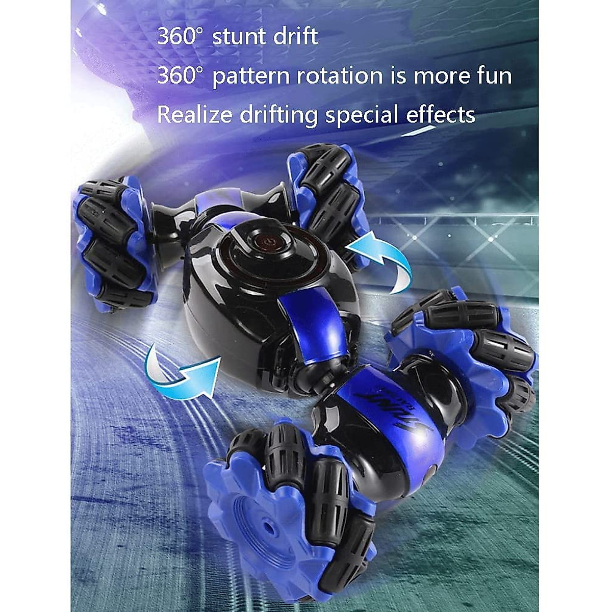 RC Stunt Car, Twisted Car Deformable All-Terrain Off Road Car 360° Flips Double Sided Rotating Race Car with Gesture Sensor Watch Lights for Kids E92