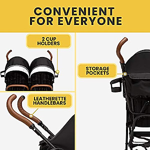 Jeep PowerGlyde Plus Side x Side Double Stroller by Delta Children, Black