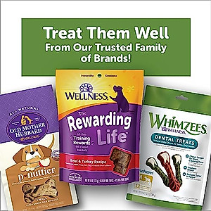 WHIMZEES by Wellness Dental Chews for Dogs, Natural, Long Lasting Treats for Cleaner Teeth & Fresher Breath, Grain Free & Hypoallergenic, 28 Chews