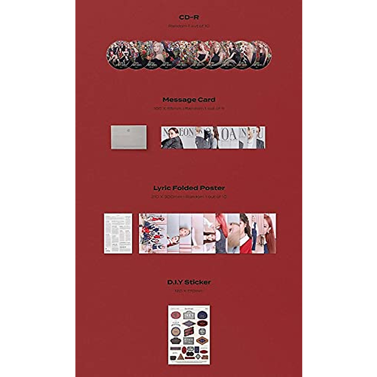 JYP TWICE - Eyes wide open (Vol.2) Album+Folded Poster+Extra Photocards Set (Retro ver.) JYPK1006
