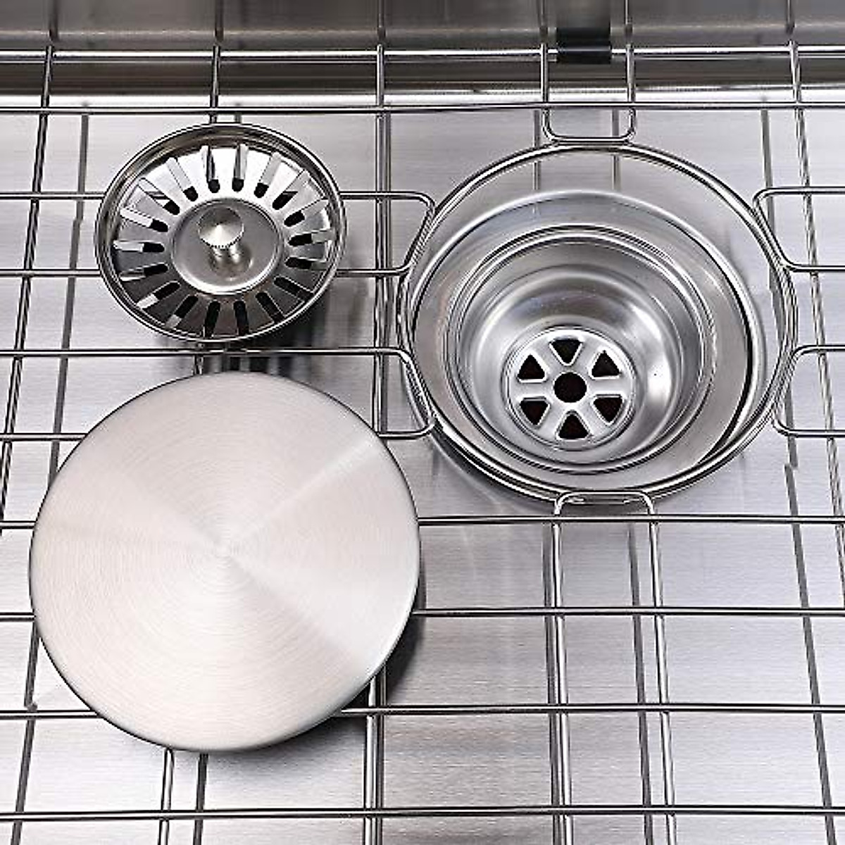 VESLA HOME 30 inch Drop in Kitchen Sink, Topmount Single Bowl Stainless Steel Handmade RV Kitchen Sinks with Dish Grid and Drain Cap