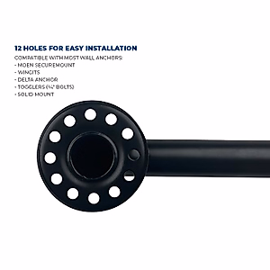 Grab Bar Bundle - ADA Compliance - Matte Black, 1.5" Diameter - 18", 36", 42" - Pack of 3