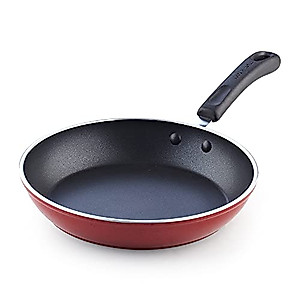 Cook N Home 2601 Stay Cool Handle Pattern 12-Piece Nonstick Cookware Set, Marble Red