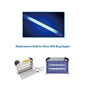Bug Zapper Replacement Bulb Light Tube 10W for 20W Electronic Bug Zapper, T8 Bulbs for Indoor Outdoor Mosquito Zapper Lamp (4 Pack)