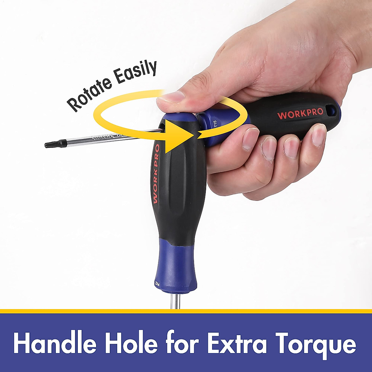 WORKPRO Magnetic Screwdrivers Set, Phillips & Flat & Slotted & Torx Screwdriver Tools Set with Organizer, Professional Repair Tool Kit for Industrial Household Mechanics(12-Piece)