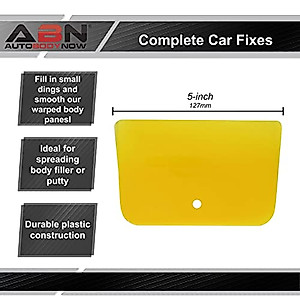 ABN Car Plastic Spreader Body Filler Set - 100pc Reusable 5in Flexible Plastic Spreader for Fillers, Putties, and Paint