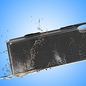 Merdia Black Large Hard Rifle Case with Convoluted Foam Outdoors Sporting Tactical Gun Case 53.93" AR Accessories | Rifle Bag | Hard Gun Cases for Rifles | Shotgun Case