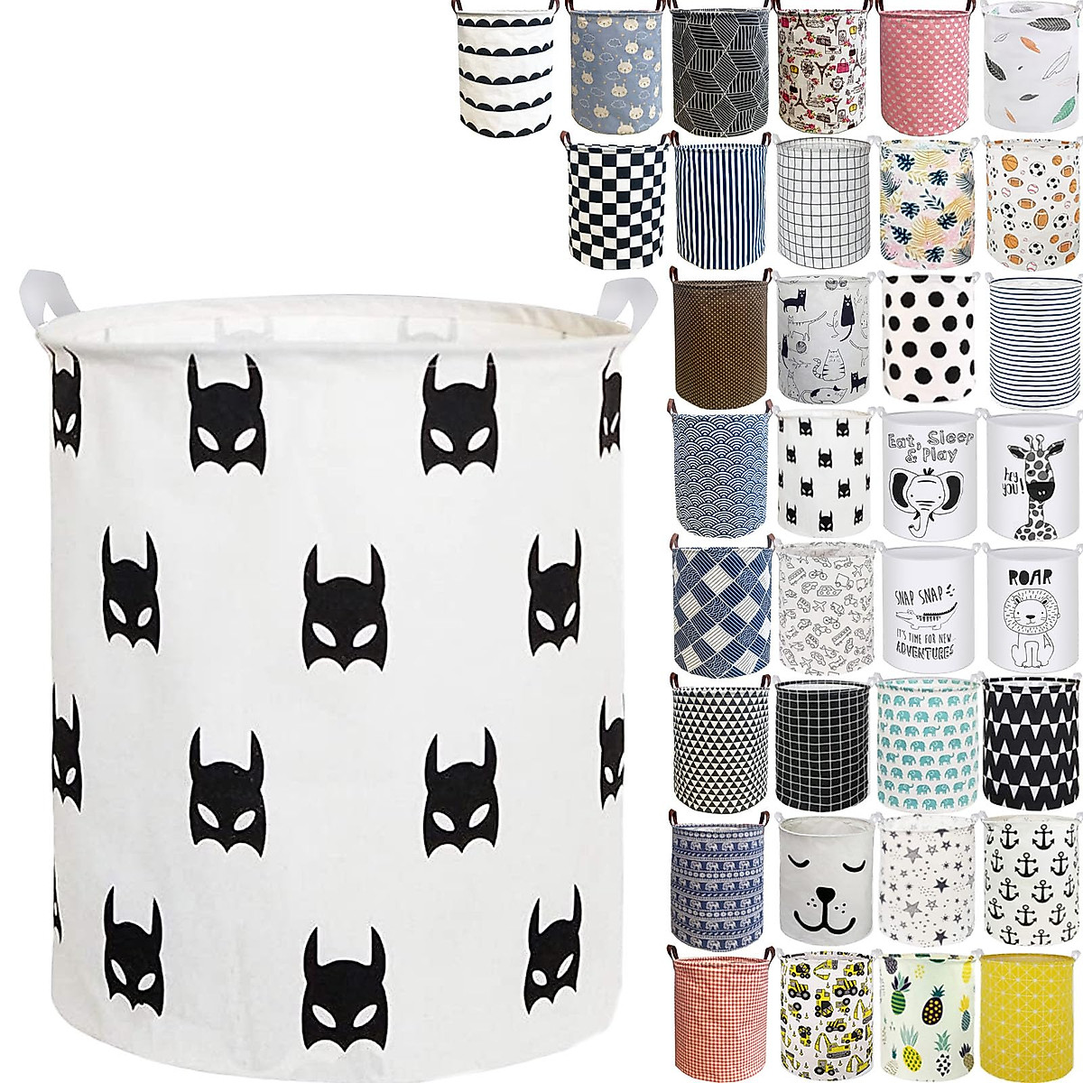 RoyBoder Collapsible Laundry Basket in Bedroom Waterproof Laundry Hamper in Bathroom Large Laundry Bag in College Dormitory Cloakroom Livingroom Nursery Organizer Toy Bin