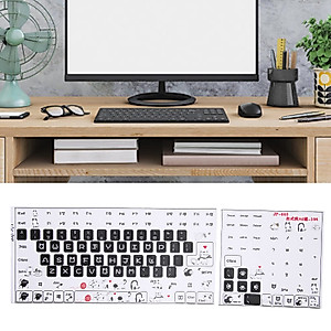 Hilitand Universal Desktop Computer Keyboard Sticker for 84 to 108 Key Keyboard,JP-603 PVC Frosted DIY Mechanical Keyboard Sticker,Gaming Keyboard Keycap Sticker