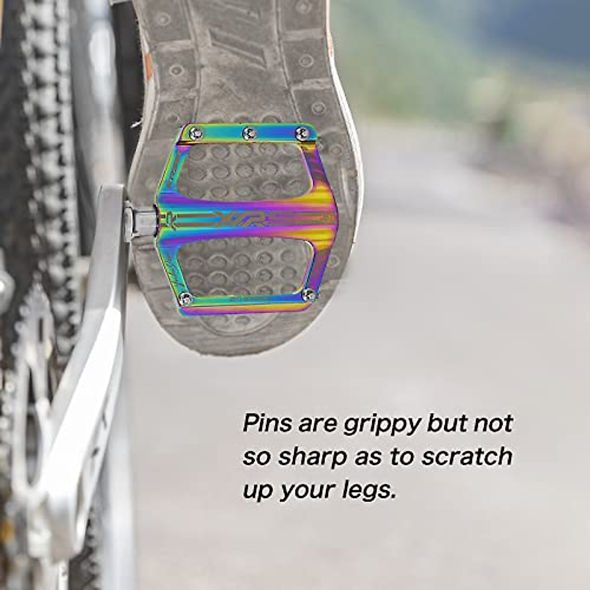 KRSEC Bike Pedals Mountain Bike Pedal, Bicycle Platform Pedals, Universal 9/16" Aluminum Alloy Sealed Bearing, Lightweight Non-Slip Rockbros Pedal, Fit Most Adult Road Bike/BMX/MTB Parts Set, Colorful