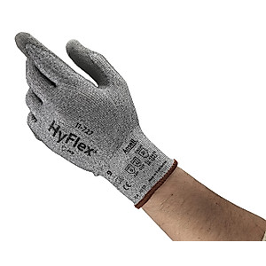 Ansell HyFlex 11-727 Ultralight Cut-Resistant Industrial Gloves w/Reinforced Palm for Machinery, Auto, Warehousing - Large, Grey (144 Pairs)