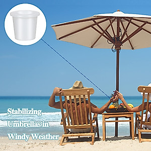 HQLESHUI 3 Pieces Patio Table Umbrella Hole Ring Umbrella Cone Wedge Plug Umbrella Stabilizer Sleeve for 2 to 2.6 Inch Patio Table Hole and 1.5 Inch or Umbrella Pole Adapter (Transparent)