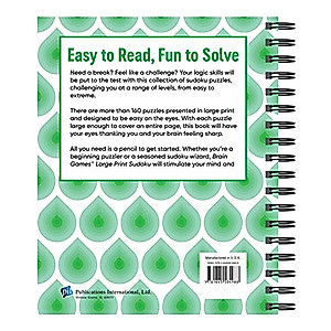 Brain Games - Large Print Sudoku (Swirls)