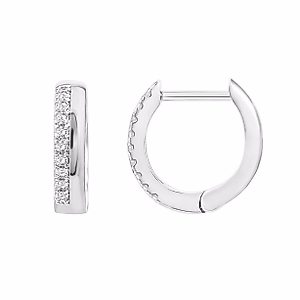 PAVOI White Gold Huggie - Bar