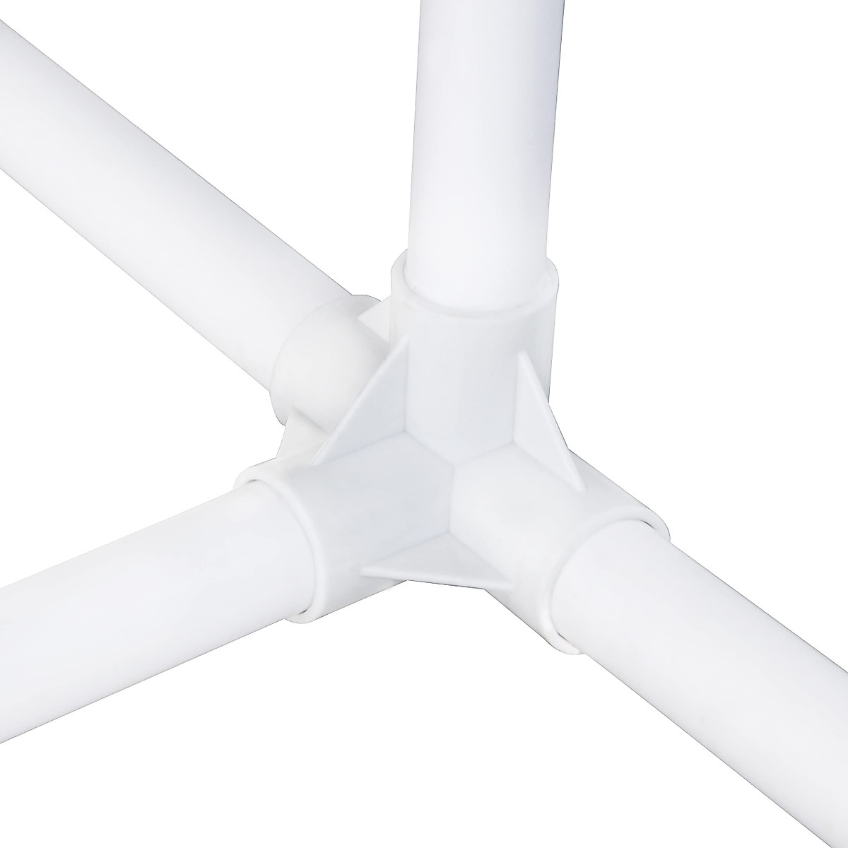 Essentially Yours Pyramid Towel Rack 10 Bar - Dry Wet Towels, Organize Fresh Towels, Poolside Towel Storage Organizer, (35.5" W x 35.5" L x 55" H), White Style 744125