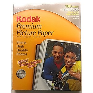 Kodak 1976463 Premium Picture Paper, High Gloss, 8.5x11 (100 Sheets)