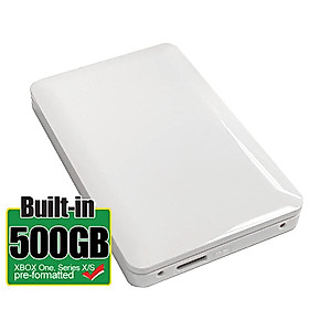Avolusion 500GB USB 3.0 Portable External Gaming Hard Drive (for Xbox One X, S & Series X|S - Pre-Formatted) White - 2 Year Warranty