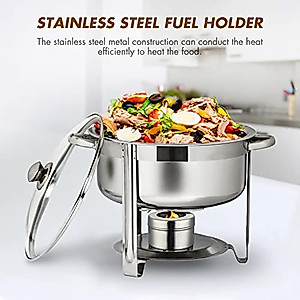 Chafing Dish Fuel Cans Stainless Steel Chafing Fuel Holder with Cover Chafer Canned Heat Fuel Box Buffet Warmer Warming Trays for Buffets Barbecue Parties Chafing Dish Buffet 6pcs