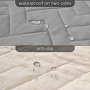 fuguitex Waterproof Dog Bed Cover Couch Cover for Pet Anti-Slip Blanket for Loveseat Sofa Recliner L-Shape Sofa Furniture Protrctor Cat Mat Pet Pad