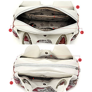 Panzexin Print Floral Bag, Medium Handbag for Ladies Top-handle Handbags for Women