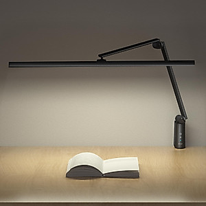 OOWOLF LED Desk Lamp, Architect Desk Lamp 31.5" Wide, Eye-Caring Workbench Office Lighting,4 Color Modes & Stepless Dimming Table Lamp with Memory Function for Home Office/Monitor/Study 18W