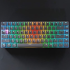 Gaming Keyboard, Wired Type C Mechanical Keyboard 82 Keys Ergonomic Design for Desktop Computer for