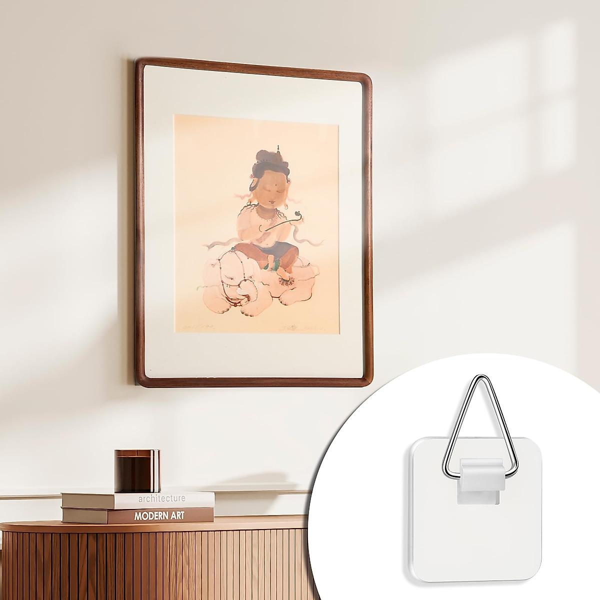 40 Pieces Invisible Adhesive Plate Hanger Vertical Plate Holders for The Wall Hooks Decorative Plates Wall Holders for Display 1.25 Inch