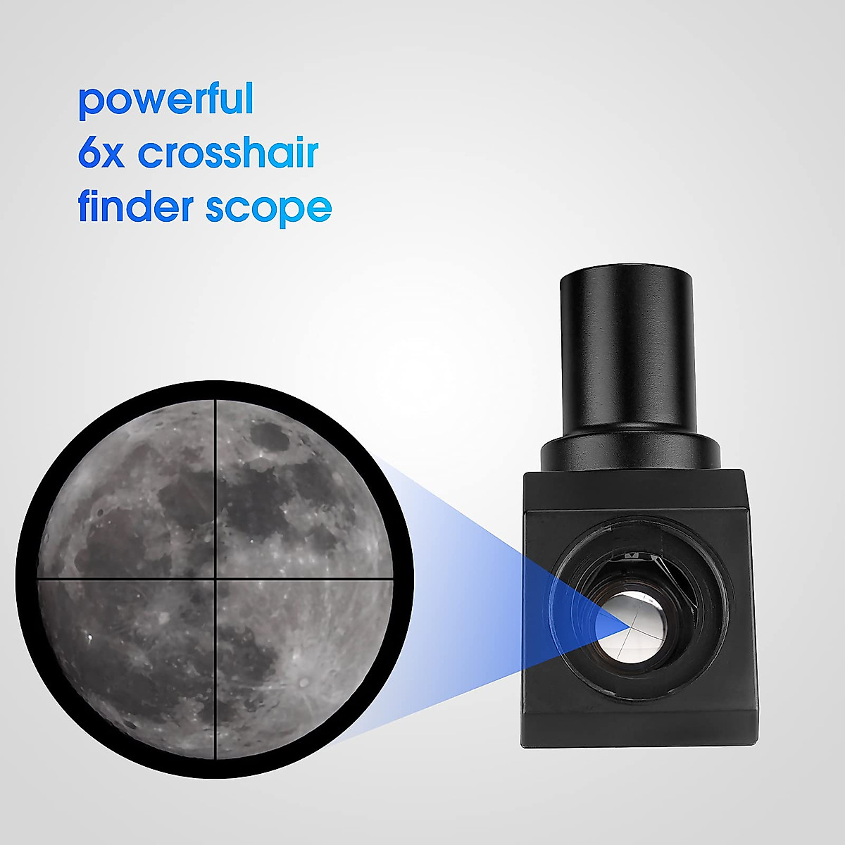 SVBONY SV182 Finderscope, Right-Angle Correct-Image Optical Finder, 6x30 Finder Scope for Astronomy Telescope, with Crosshair and Bracket